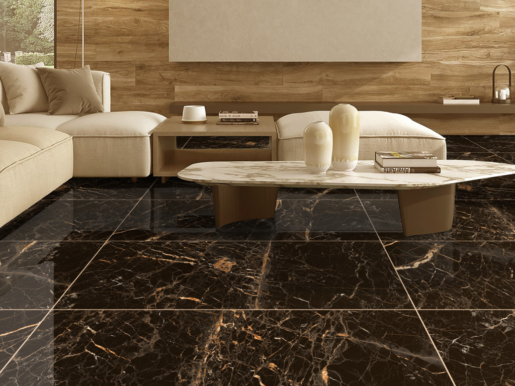 Gresie interior si exterior 60X120 cm HG GOLDEN BLACK, portelanata ...